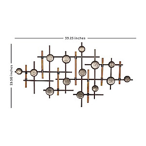 Stratton Home Décor S21011 Centerpiece, 39.37W X 1.18D X 23.62H, Gunmetal