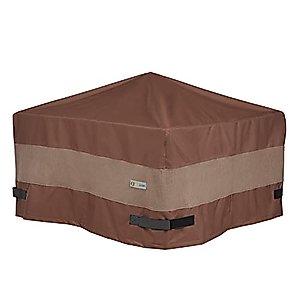 Duck Covers Ultimate Waterproof 38 Inch Square Fire Pit Cover, Patio Furniture Covers