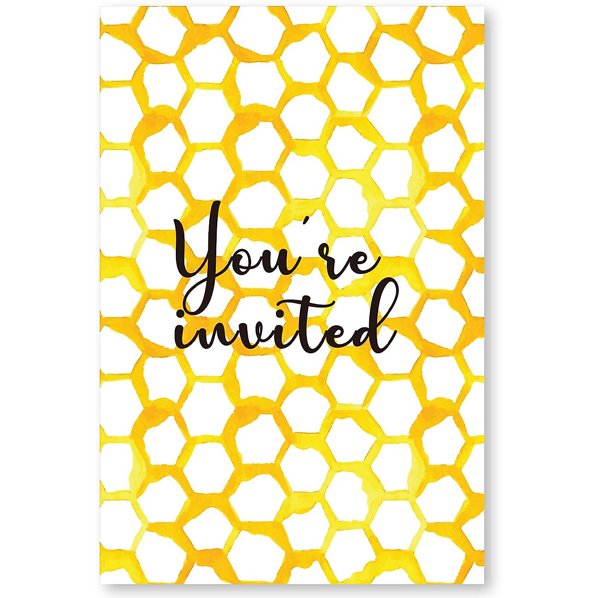 Soiceu Cute Bee-Day Bee 1st Birthday Invitations with Envelopes Set of 20 Watercolors Beehive Bee 1 Year Old First Birthday Party Invites