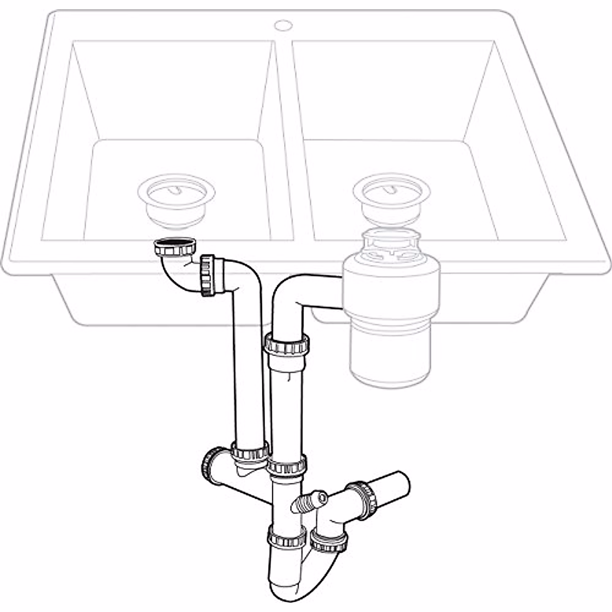 Transolid TSDIK Plastic Sink Drain Install Kit, 12" L x 16" W x 4" H, White