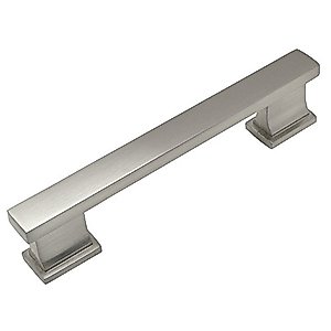 Cosmas 10 Pack 702-5SN Satin Nickel Contemporary Cabinet Hardware Handle Pull - 5" Inch (128mm) Hole Centers