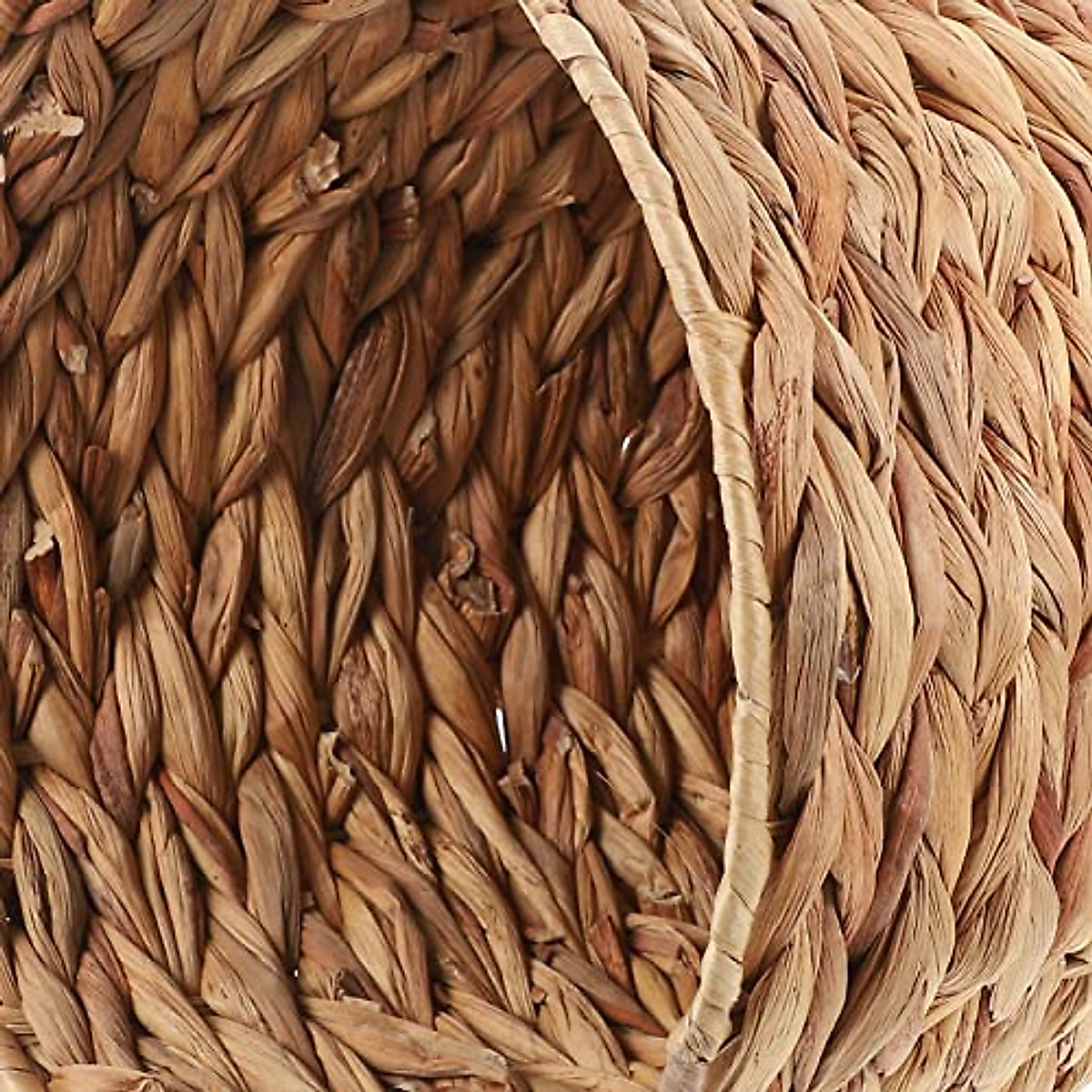 Rattan Basket Woven Waste Basket Round Trash Can Decorative Garbage Waste Bin Rubbish Container Laundry Cloth Storage Basket Organizer for Bedroom Home Living Room Bathroom Woven Basket