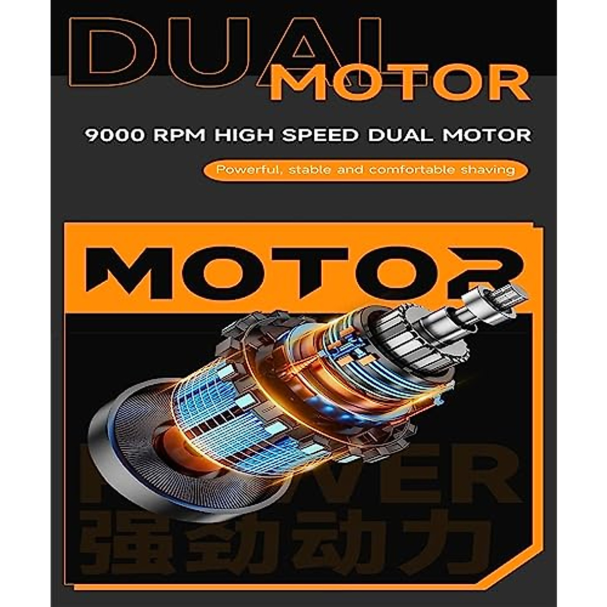 Powerful High Speed Storm Shaver: 2023 Upgraded Electric Travel Razor Shaver (Blue)