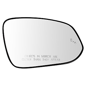 TRQ Exterior Mirror Glass Heated Blind Spot RH Side for Toyota Rav4 Tacoma
