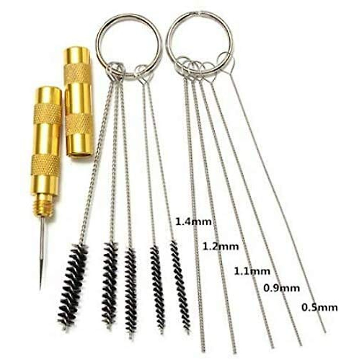 4 Set Airbrush Cleaning Kit Airbrush Cleaning Pot with Air Filter Mat and Holder,Nozzle Cleaning Needle,5pcs Brushes Set,5pcs Dredging Needles Kit