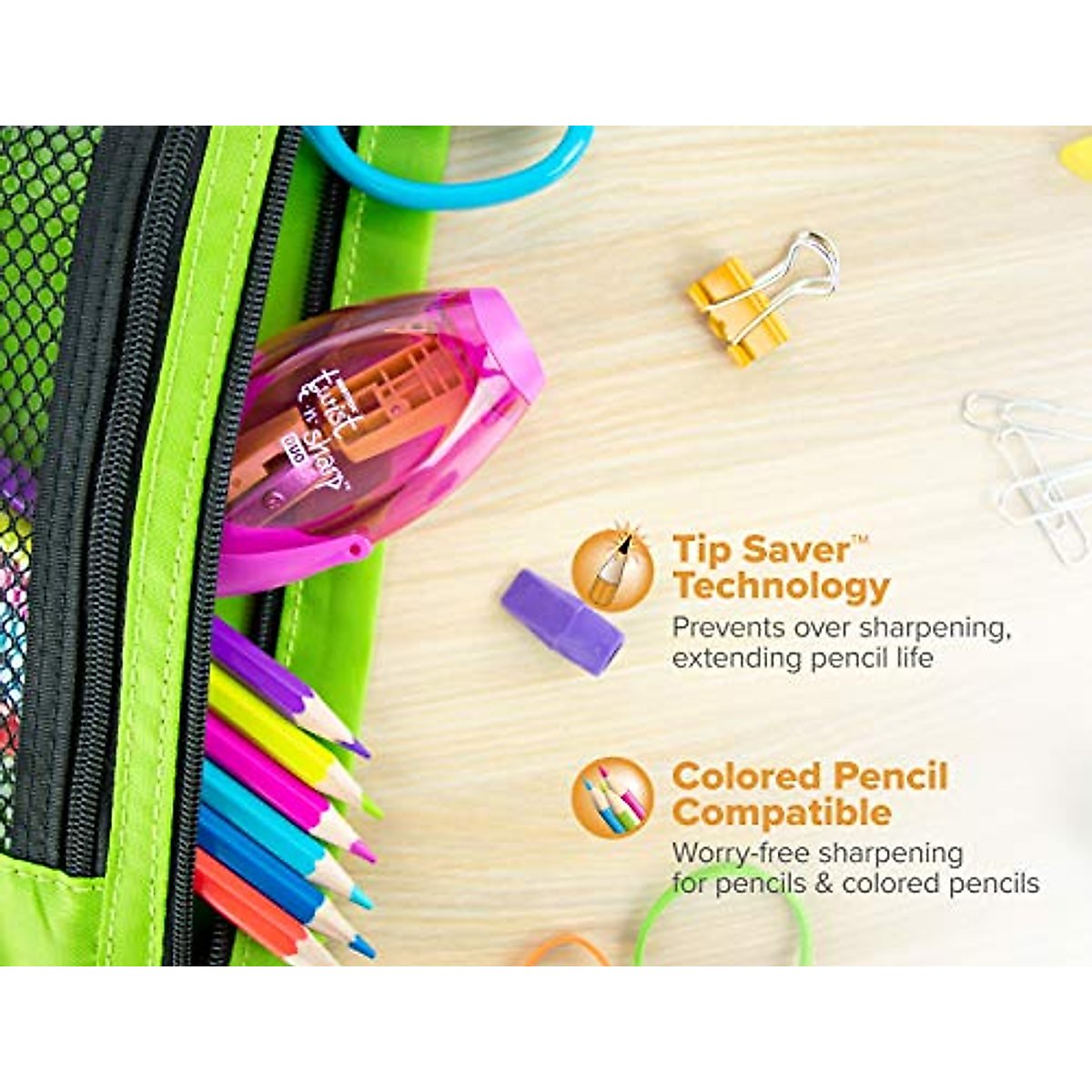 Bostitch Office Twist-N-Sharp Manual Pencil Sharpener, Double Hole, 3-Pack