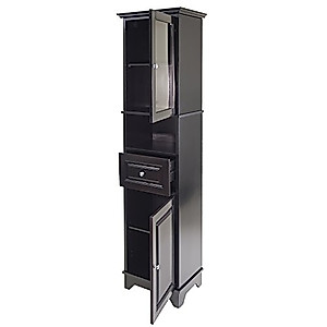 Winsome Wood Alps Tall Cabinet with Glass Door and Drawer