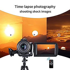 ORDRO Video Camera 4K Livestream Camcorder HDR-AC5 12X Optical Zoom Video Recorder 3.1'' IPS Touchscreen Live Broadcast Camcorder with 6.5ft USB Livestreaming Cable and 64GB SD Card