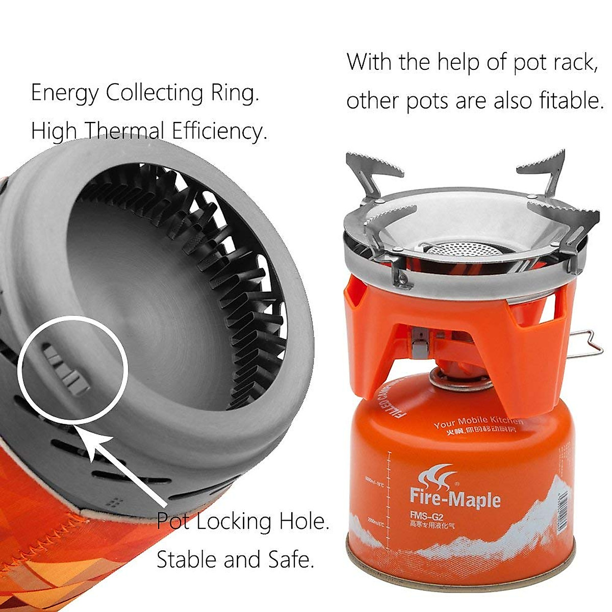 Fire Maple X2 Cooking System Portable Backpacking Camping Stove Camping Pot with Piezo Ignition