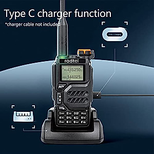 Radtel RT-590 Tri-Band Radio Air Band Receive Two-Way Radio 200CH 5 Watts NOAA Weather Alert Huge Features SCAN/VOX/AM/FM Radio/DTMF