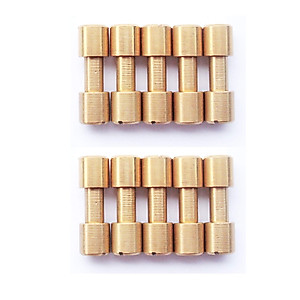 Brass Corby Bolts Fasteners, EDC Knives Maker Pivot Pin Rivets,DIY Knife Handle Studs Screws,Pack of 10 (8mm)