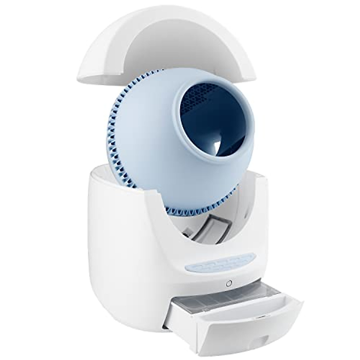 Smarty Pear Leo's Loo Too No Mess Automatic Self-Cleaning Cat Litter Box Includes Charcoal Filter, Built-in Scale, Smart Home App with Voice Control