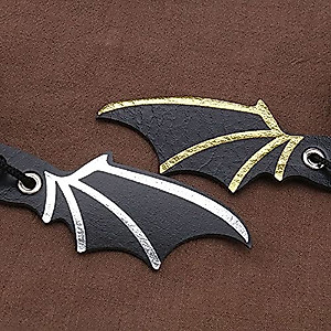 2 Set Ajustable Leather Bearded Dragon Lizard Leash Harness Cooling Wing Black Gold for Outdoor Safety Walking