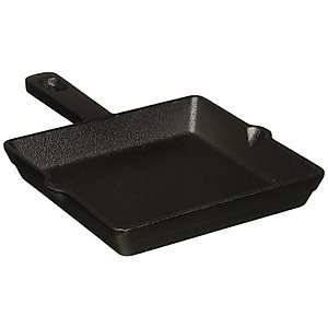 Ecolution Cast Iron Mini Square Griddle Pan, 6-Inch