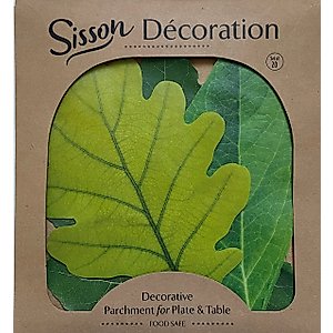 Parchment Paper Leaves for Cheese & Charcuterie Boards - Sisson Distribution Leaves (Pack of 20) (Spring Leaves)