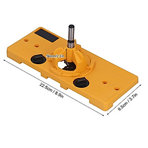 Walfront 35mm Hinge Hole Jig Drill Guide Set Concealed Hinge Hollow Hole Locator DIY Carpenter Cabinet Door Installation, Fixture