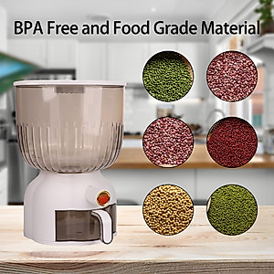 jiashiguang Large Rice Dispenser with Visible Barrel Rice Storage Grain Container Moisture Proof Rice Household Cereal Dispenser Bucket for Kitchen Soybean Corn