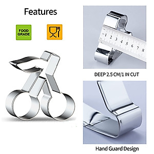 CookDaoMo Fruit Shapes Cookie Cutters Set of 10 Pcs, Stainless Steel Cookie Cutters Molds Banana, Pineapple, Apple, Pear, Peach, Orange, Strawberry, Lemon, Grape, Cherry Pattern Cookie Cutters