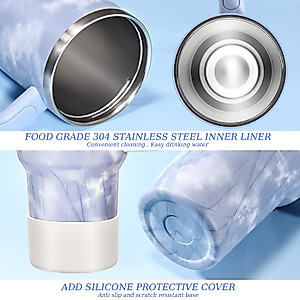 BELYQLY 40oz - New Version Stainless Steel Vacuum Insulated Tumbler with Lid and Straw for Water, Smoothie and More, Iced Tea or Coffee (Red Rust)