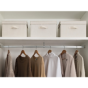 StorageWorks 3-Pack Foldable Trapezoid Storage Bins with 2-Pack Decorative Storage Boxes