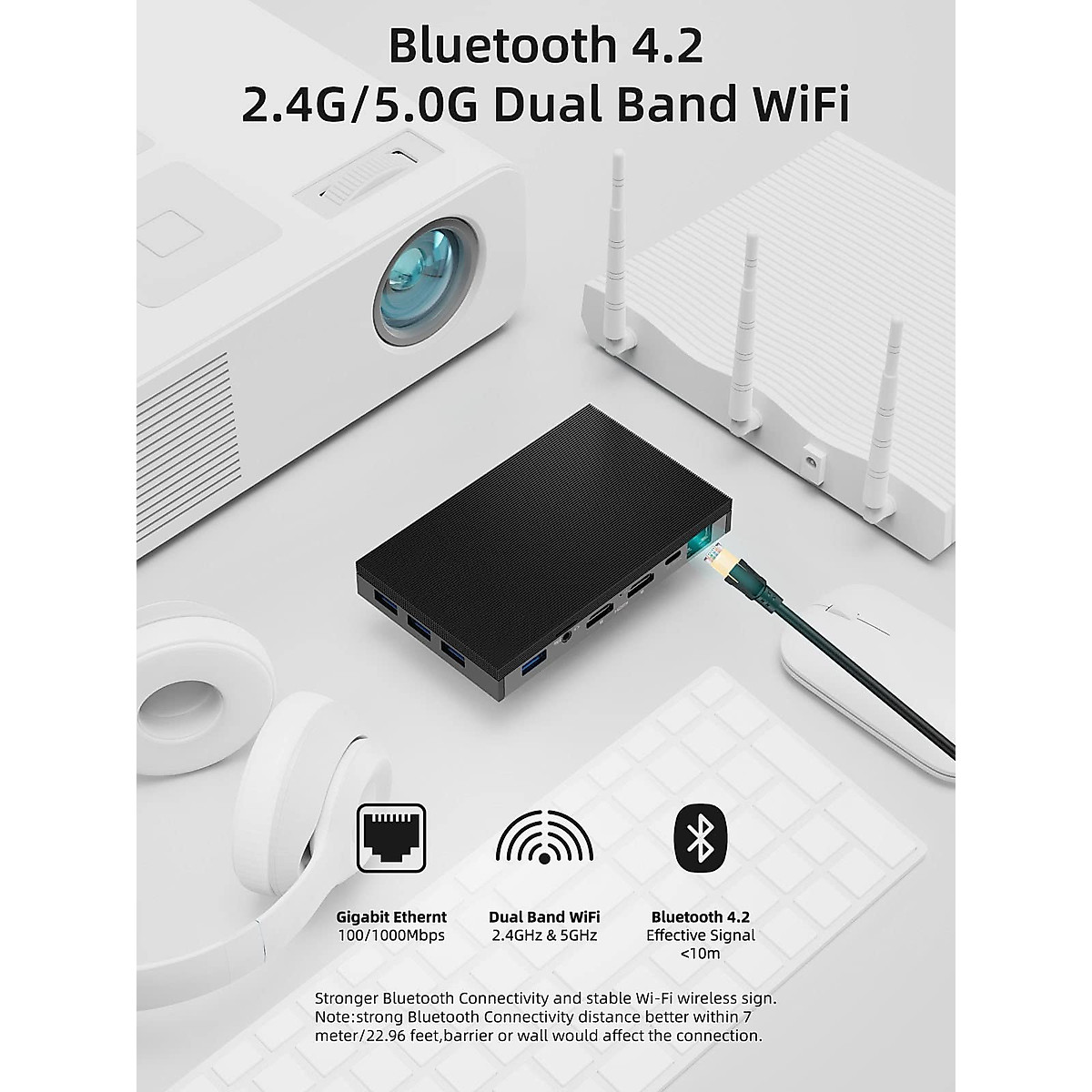 MeLE Fanless Mini PC, Windows 11 Pro Celeron J4125 8GB 256GB,Dual HDMI Micro PC Portable Silent Desktop Computer,Supports Unlocked Bios on Astrophotography Media Office IoT (Quieter2Q/J4125/8GB+256GB)