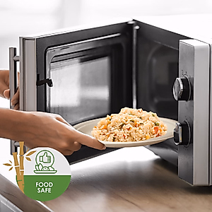 PAMI 250-Piece Eco-Friendly Disposable Dinnerware Set with Biodegradable Plates, Cutlery, Cups, Degradable Tableware for Parties and Events