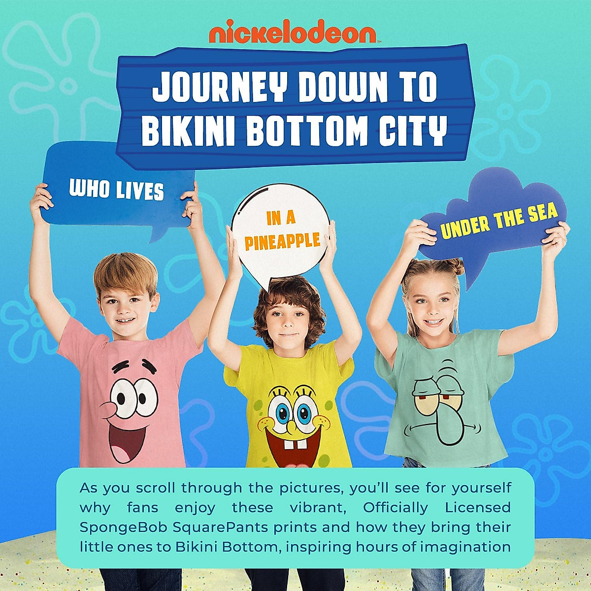 Nickelodeon Spongebob Square Pants Shirts for Boys (3-Pack) KidsGraphic Tshirt for Toddler & Up - 6 Gn/YEL/Pk SS