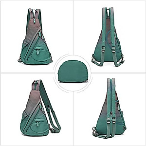 KL928 Canvas Sling Bag - Small Crossbody Backpack Shoulder Casual Daypack Rucksack for Men Women