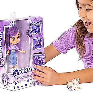 Aphmau Fashion Doll & Accessories Sparkle Edition, 5 Mystery Surprise Toys, Exclusive Glitter MeeMeows Mini Figure, Official Merch, 7 inch