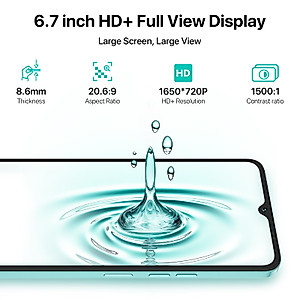 UMIDIGI A15 Cell Phones 16(8+8)G+256G, Android 13 Mobile Phone, 64MP Main Camera Octa Core Smartphone Unlocked 6.7” HD+ Full-View Waterdrop Screen, 5000mAh Battery 20W Fast Charging, 4G Dual SIM, NFC