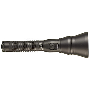 Streamlight 74819 Strion DS HPL 700-Lumen Rechargeable Dual Switch Long Range Flashlight, with 120V/100V AC/12V DC Piggyback Charger, Black