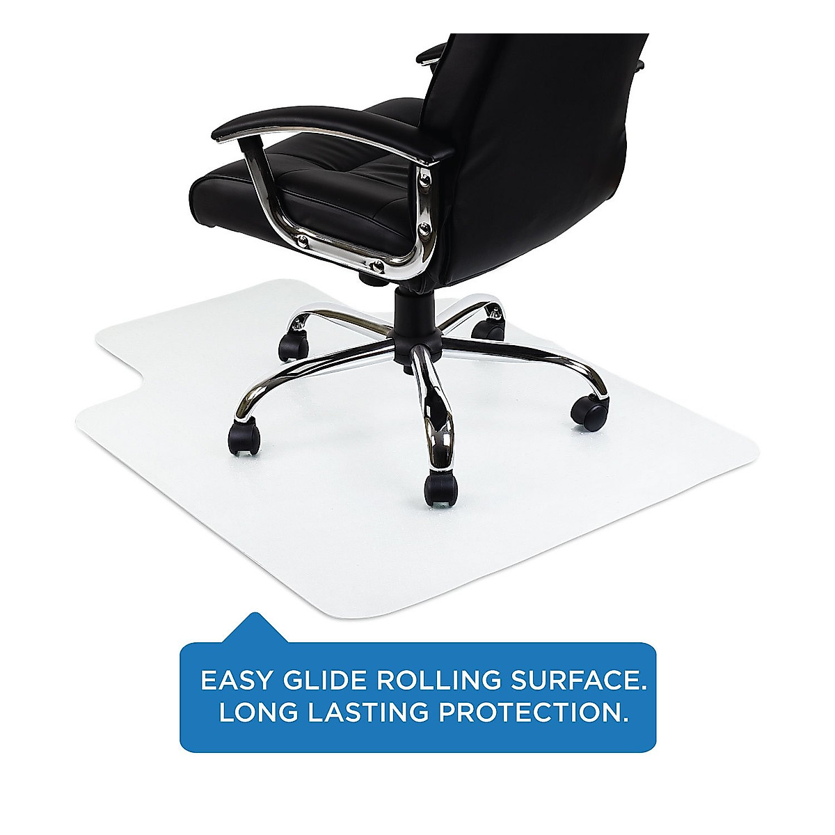 Mount-It! Clear Chair Mat for Carpet, Non-Slip Studded Office Chair Floor Protector, Heavy-Duty Non-Toxic PVC Material, Use in Home or Office, 47" x 35.5" (MI-7817A)
