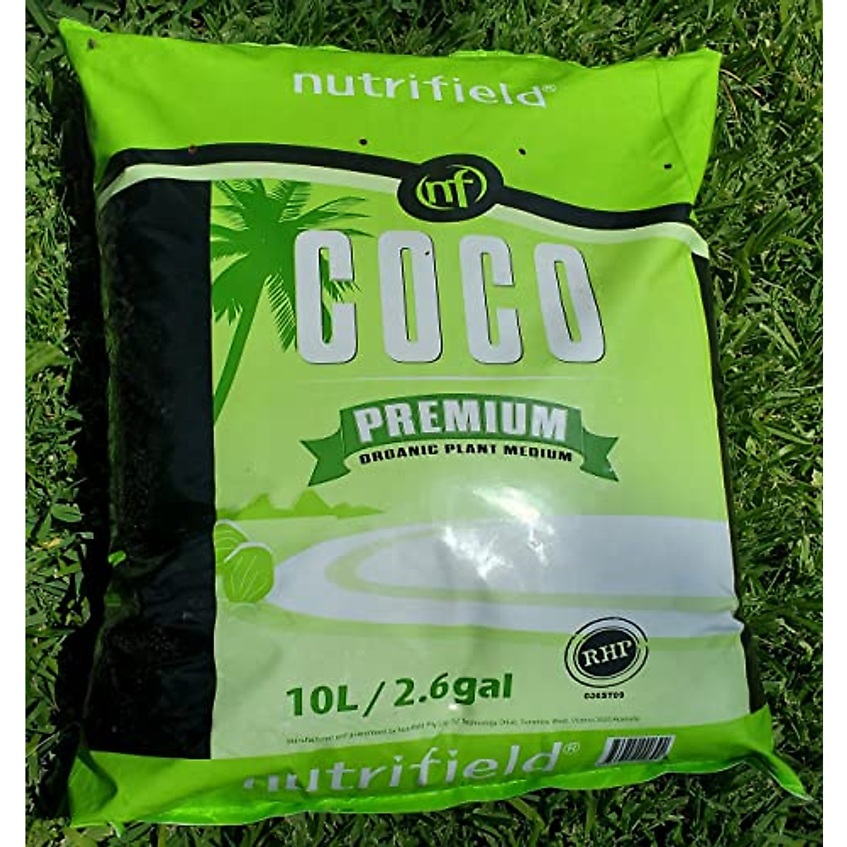 Coco Coir Premium RHP Certified Pre Buffered Pure Organic Coconut Coir Fiber Plant Grow Potting Soil 9 Quarts / 10 Liter / 2.6 Gallon Indoor/Outdoor Flower Vegetable Garden