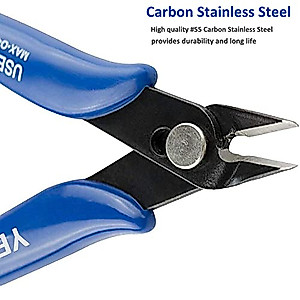 YEGEOOE Flush Wire Cutters, 10PACK Flush Cut Pliers, Side Cutters, Diagonal Side Cutting pliers, Wire Snips, Nippers, Small Wire Cutters for jewelry making crafts