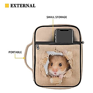 AFPANQZ Cute 3D Hamster Bible Cover Church Bag for Womens Bible Study Scripture Bag Portable Casual Bible Book Case Protective Bible Case Bible Carrying Organizers Bag