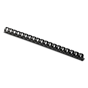 Fellowes 52322 Plastic Comb Bindings, 3/8-Inch Diameter, 55 Sheet Capacity, Black, 25 Combs/Pack