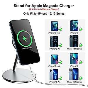 Stand for MagSafe Charger Compatible for iPhone 14 13/13 Pro/13 Pro Max/12/12 Pro Max/12 Mini,Evershop Desk Magnetic Charging Phone Holder for Apple (Not Include Magsafe Charger)