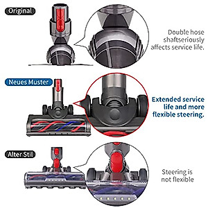 Ancocs Soft Roller Brush for Dyson V7 V8 V10 V11 V15 Vacuum Replacement Parts, Hardwood Floor Attachments with LED Light (D13)