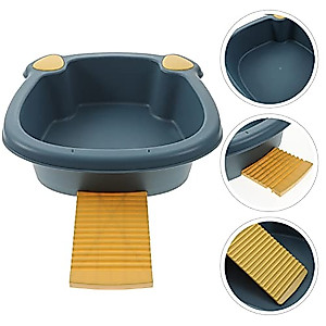 Cabilock Washboard Basin for Small Washboard Basin Washboard Basin for Laundry Laundry wash Board Hand Washing Clothes