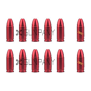 GUNPANY 12-Pack 9mm Snap Cap Trainning Dummy Round Snap Caps 9mm Luger