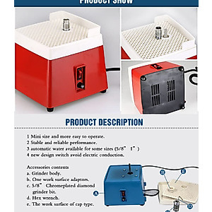 Glass Grinder Machine Ceramic Grinder Portable Power Stained Grinder Mini Griding Tool with Diamond Grinder Bit Portable Glass Grinder