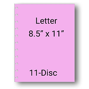 11-Disc Dashboard Semi-Transparent Blank Top Index Dividers, Fits 11-disc Discbound Planners (8.5x11 inches), such as Circa Letter, Arc by Staples, TUL Letter