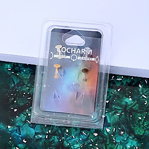 COCHARM 4PCS 16G Clear Lip Labret Piercing Retainers Flexible Bioflex Monroe Medusa Piercing Retainer Acrylic 8mm Lip Labret Studs