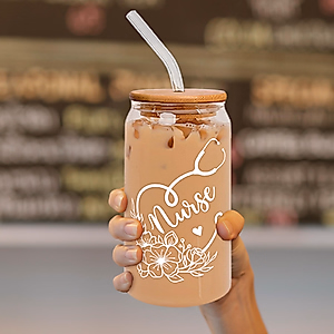 Nurse Gifts - Nurse Gifts for Women - Christmas Gifts for Nurses, Nurse Appreciation Gifts - Gifts for Nurses, Nursing Gifts, Nurses Gifts - Nurse Practitioner Gifts for Women - 16 Oz Can Glass