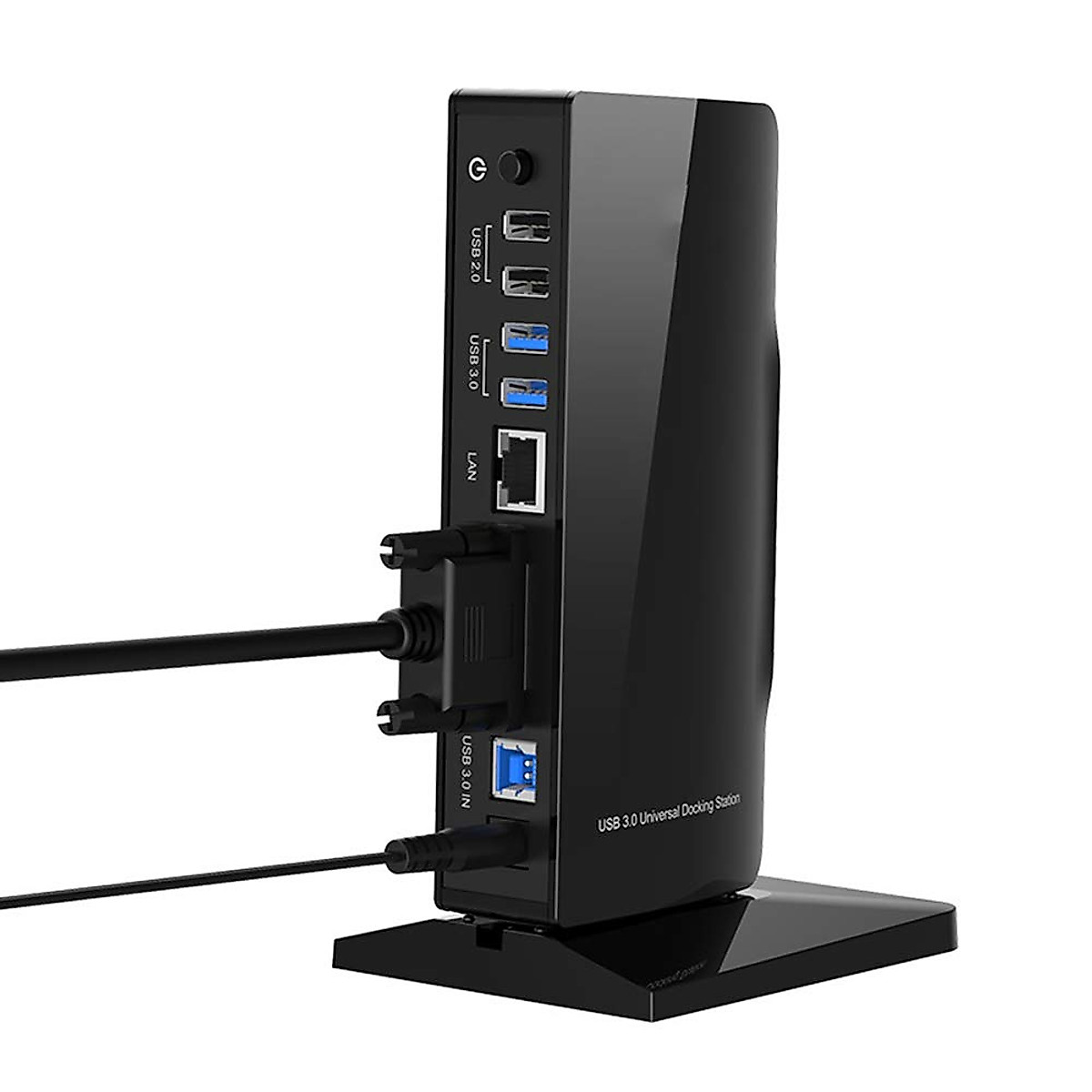 XUNMAIFHB Portable Docking Station,USB3.0 Docking Station Notebook high-Speed Transmission Multi-Function Converter DVI, Gigabit RJ4, Audio Interface, Microphone Interface Fast Transmission