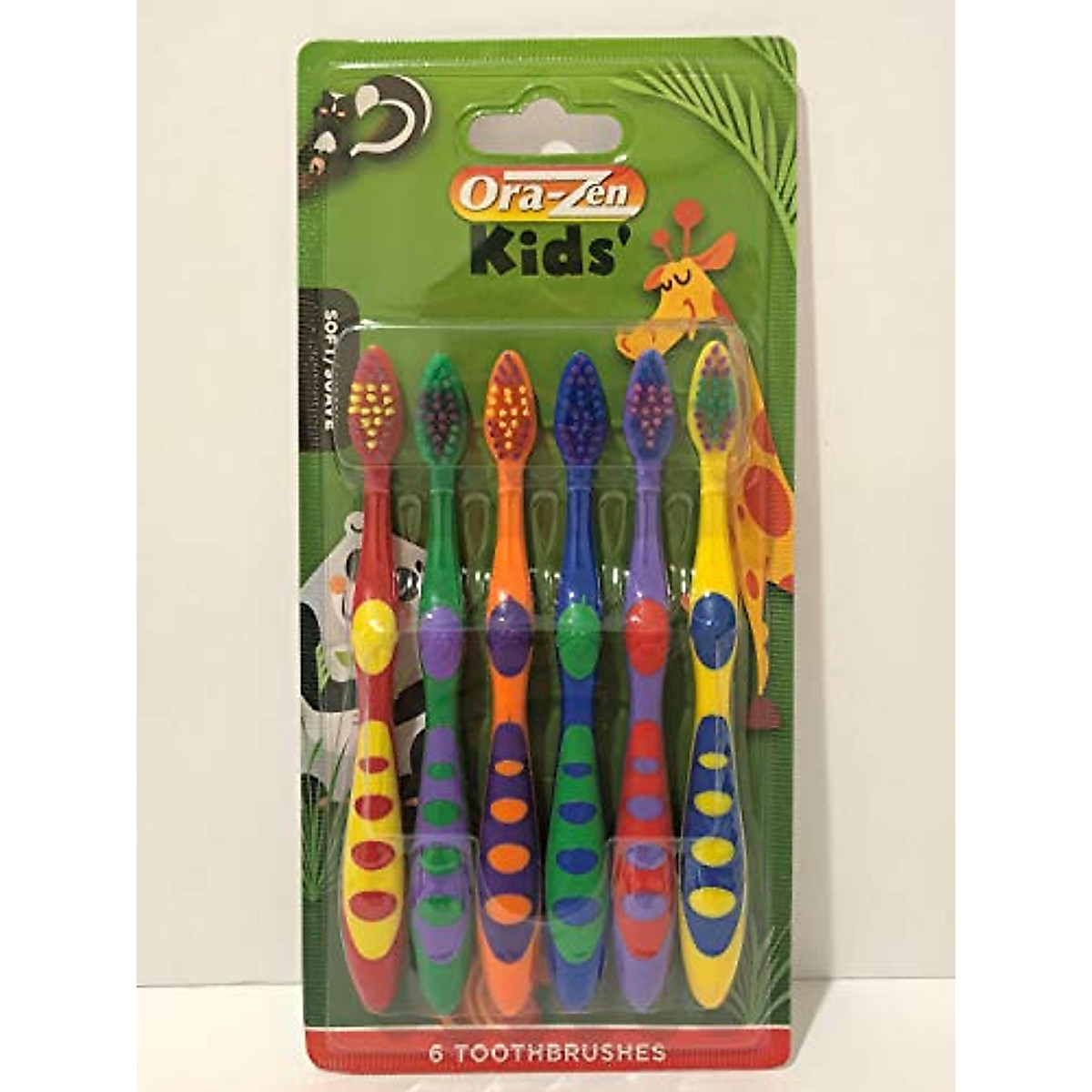 Ora-Zen Kids Multi Color Toothbrush Soft, 6-Pack