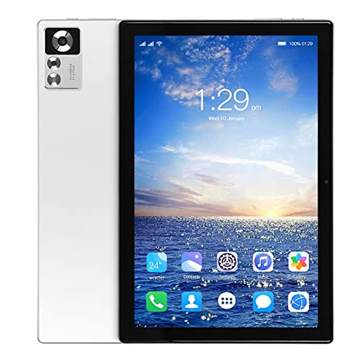 HEEPDD HD Tablet, Tablet PC Dual Camera 10.1 Inch FHD Aluminum Alloy 8GB RAM 256GB ROM (US Plug)