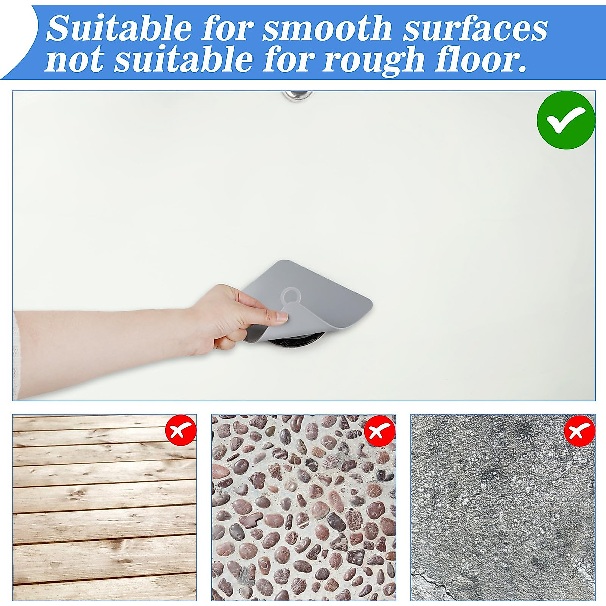 4PCS Drain Covers, Drain Covers to Keep Bugs Out, Bathtub Drain Stopper, Shower Drain Cover, Shower Drain Cover Silicone Anti Odor, 2 White, 2 Grey