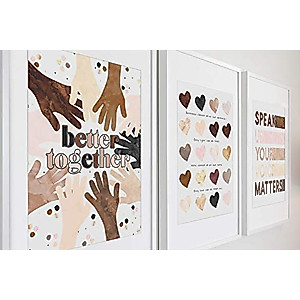 Diversity Art for Kids - Better Together - Equality Diversity Poster Positive Classroom Decor Be Kind Inclusion Kindness Diversity - UNFRAMED Poster Print 5x7" 8x10" 11x14" 16x20" or 24x36"