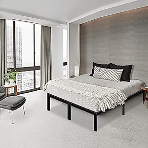 HAAGEEP 18 Inch High Platform California King Bed Frame with Storage Metal Cal Bedframe No Box Spring Needed Tall